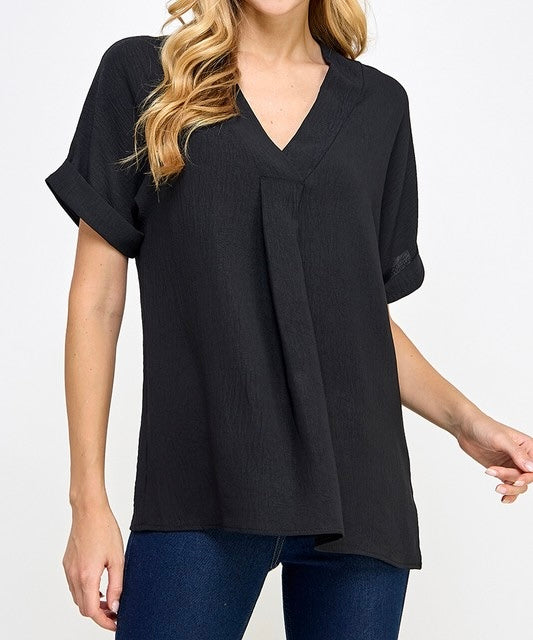 Black Crossover Top – Aster & Main Boutique